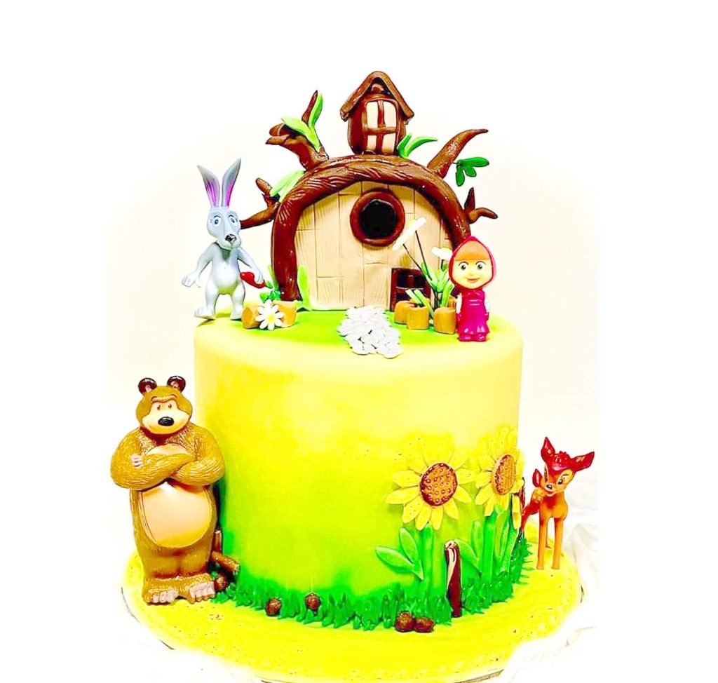 Delightful Masha Cake Design for Your Child’s Celebration
