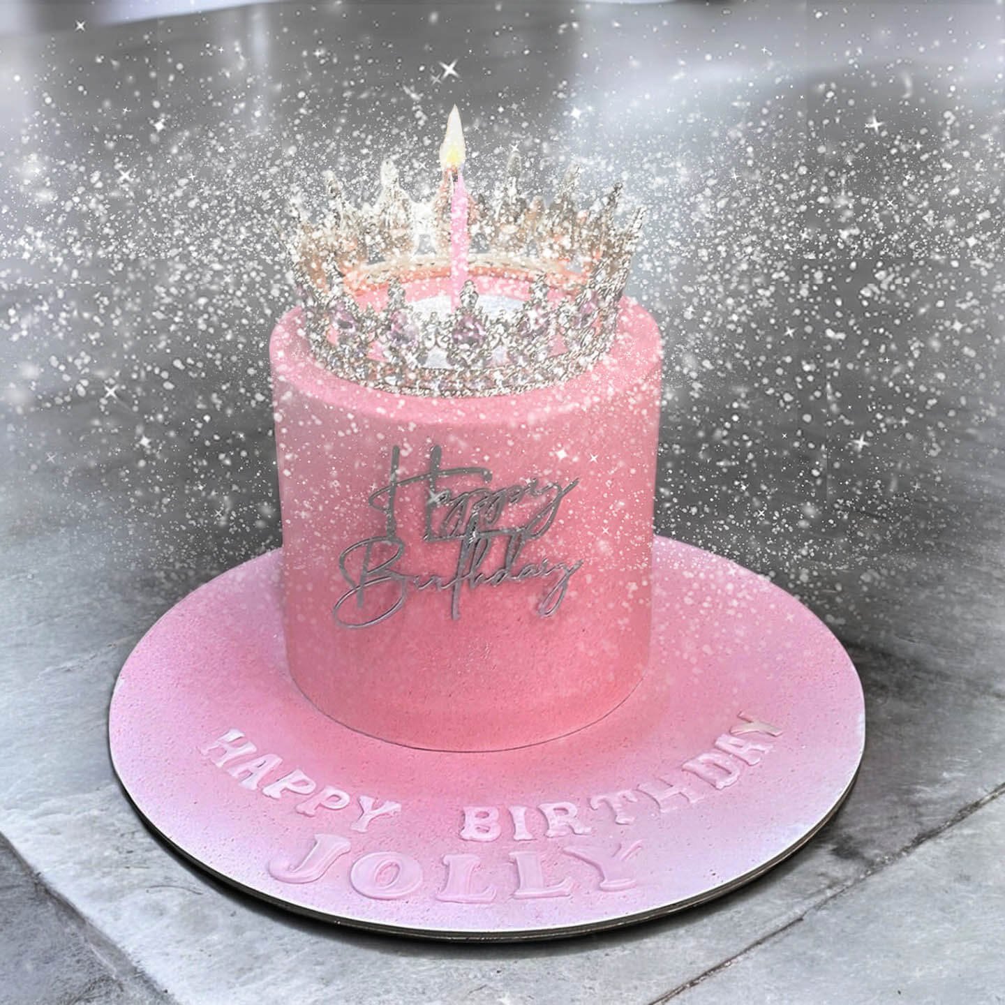 Best Crown Glitter Cake | Delivery in Dubai, Sharjah, Ajman.