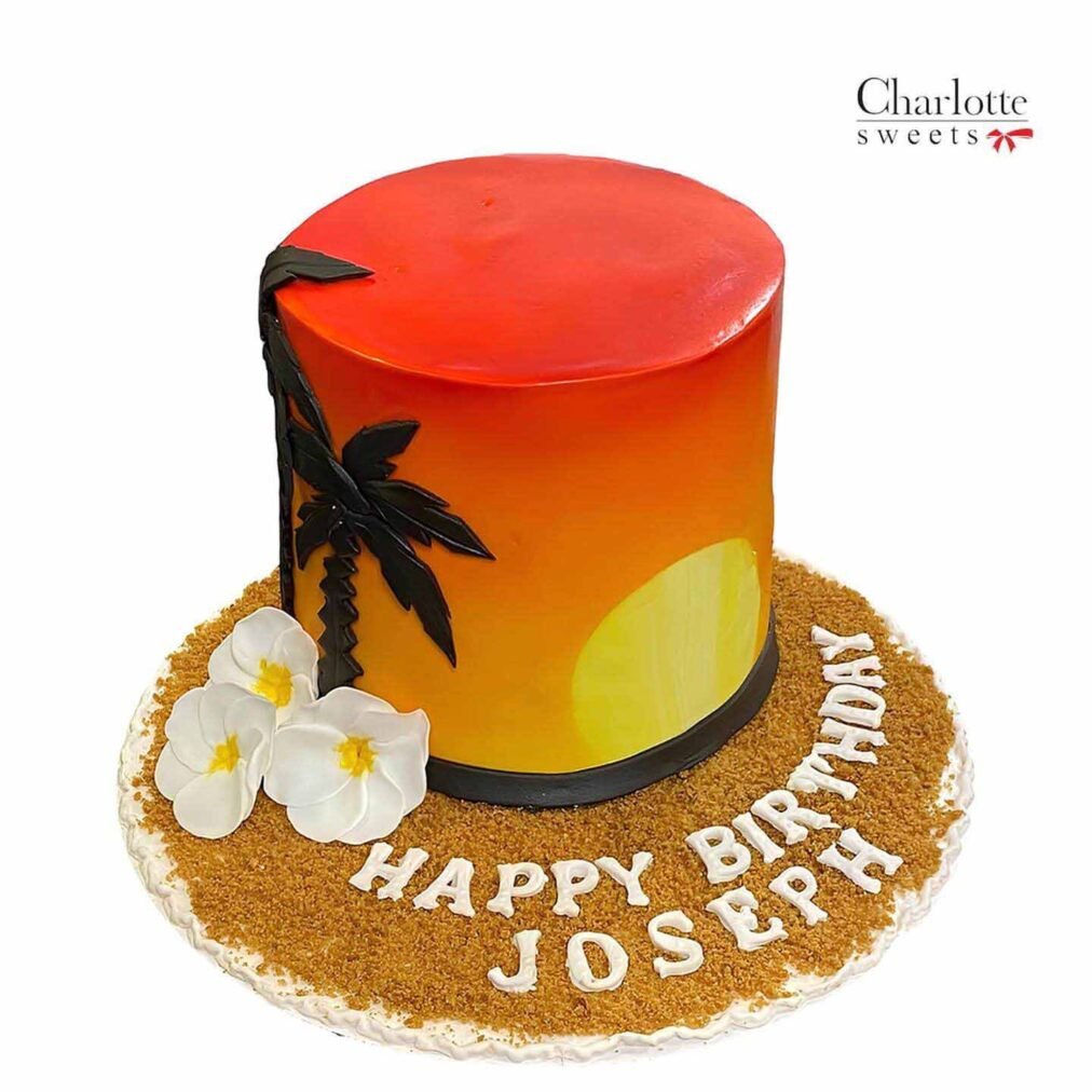 Best Sunset Cake | Beach cake Delivery in Dubai, Sharjah.
